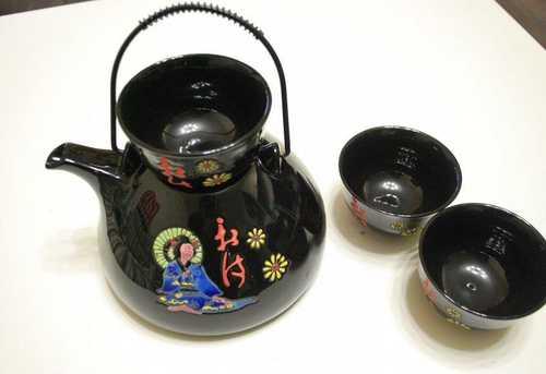 Японский чайный набор (чайник и 3 чашки)