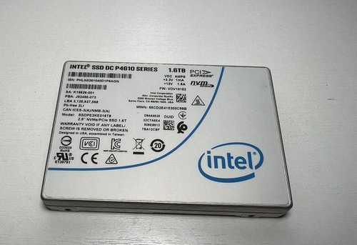 1600 гб SSD Intel DC P4610 ssdpe2KE016T801