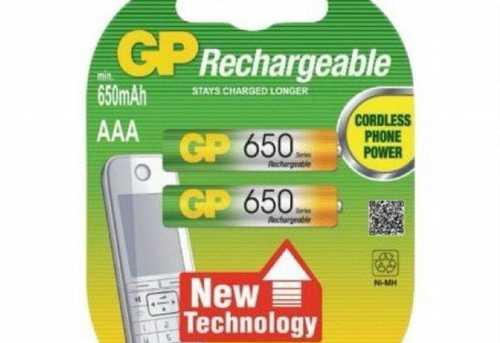 Аккумуляторы GP Batteries в уп, AAA, 650 мАч, 2 шт