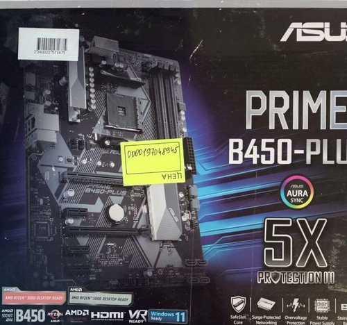 Материнская плата asus prime B450-plus