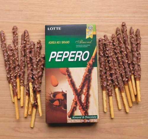 Палочки Pepero С шоколадом И миндалем, 36 г