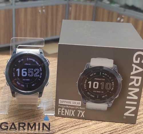 Часы Garmin Fenix 7X Sapphire Solar синий минерал