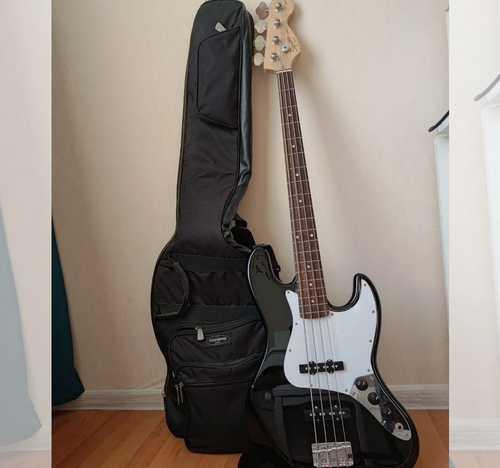 Бас-гитара fender squier affinity j-bass black