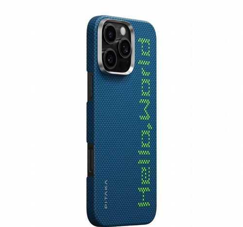 iPhone 16 Pro Max. Pitaka MagEZ Case 6 Hello World