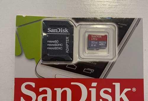 Карта памяти MicroSD sandisk 32 гб