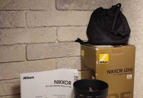 Объектив Nikon 35mm f 1.8g af s dx nikkor Идеал