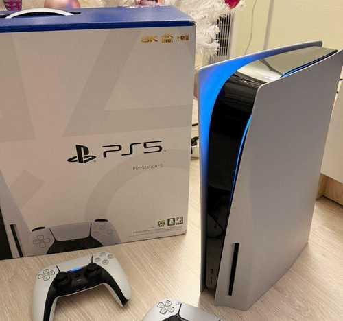 Sony playstation 5 новая с дисководом  2 геймпада