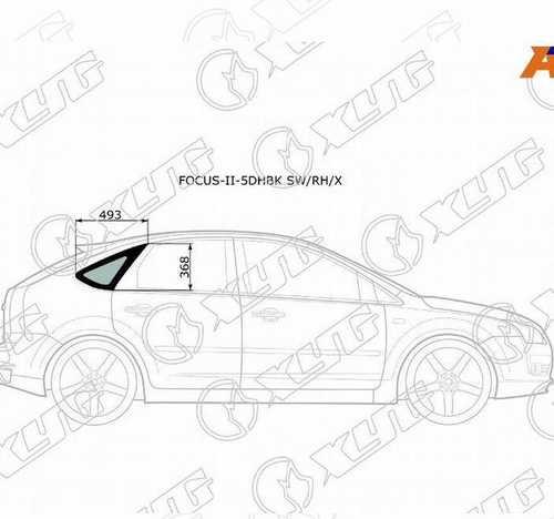 Боковое стекло кузова заднее правое (собачник) 934739