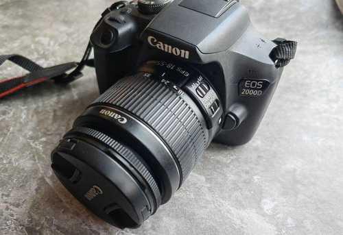Фотоаппарат canon 2000d+ объектив 18-55
