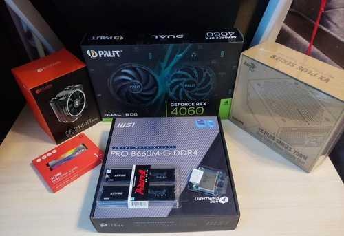 Комплект для сборки игрового пк. Rtx4060 i3 12100f