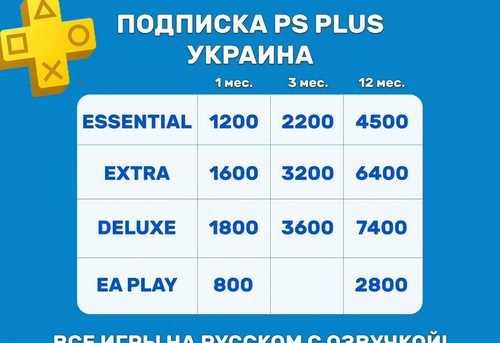 Подписка ps plus deluxe украина турция