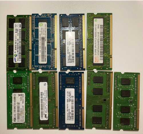 Оперативная память ddr3 для ноутбука 2/4gb