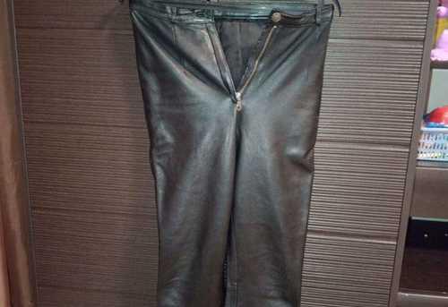 Натуральные кожаные брюки 44 р