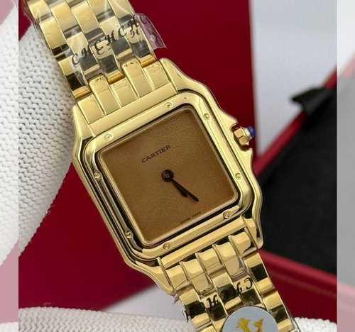 Золотые часы Cartier Panthere 27mm Yellow