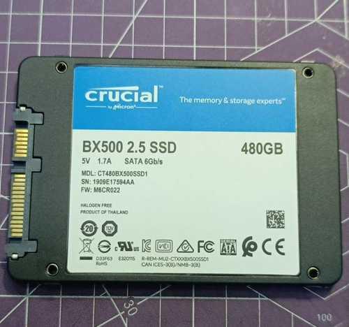 SSD 480 гб / GB 2.5 SATA накопитель Crucial BX500