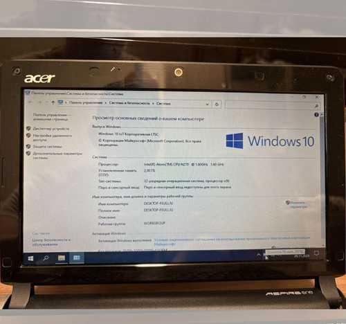 Нетбук Acer aspire one d250