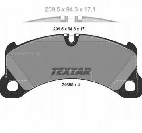 Textar 2468501 Колодки тормозные дисковые перед