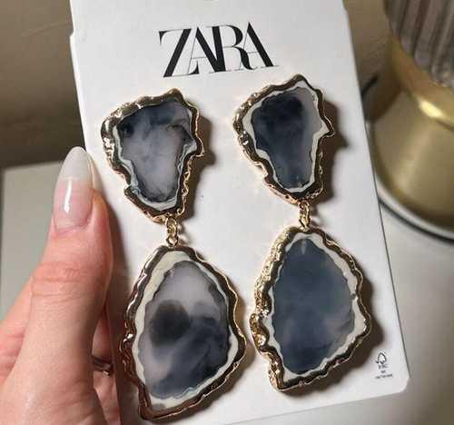 Серьги zara новые