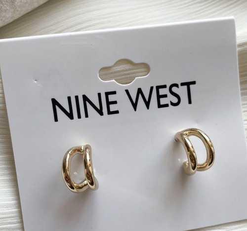 Новые серьги Nine West двойные базовые ориг