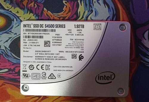 SSD 2.5" 2TB intel DC S4500