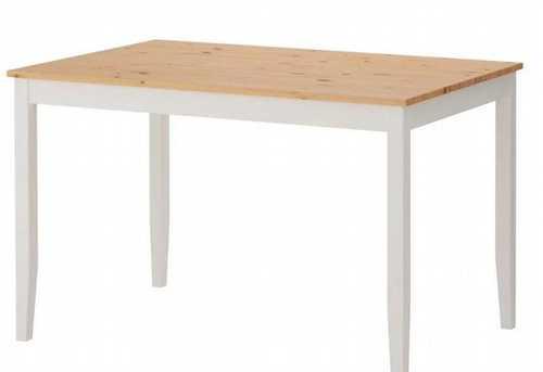 Лым(лерхамн) стол 118x74 см, бел /св-кор, кухонный