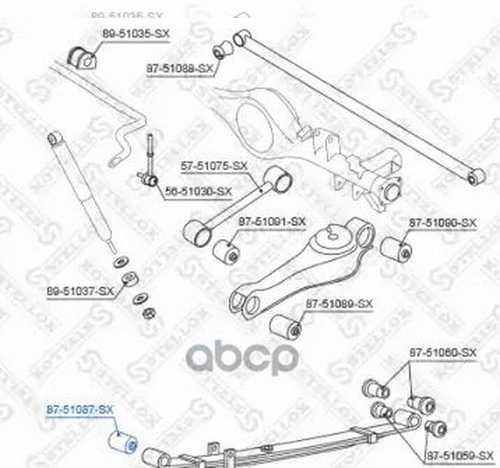 Сайлентблок рессоры пер. Hyundai H-1 96-01