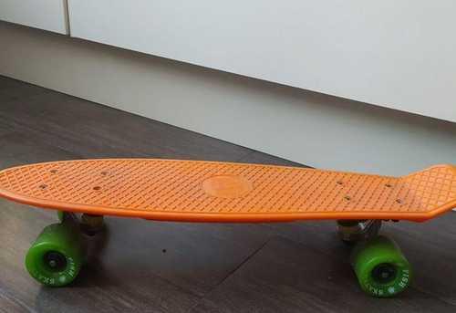 Скейтборд -Пенни борд 22(57см) оранжевый