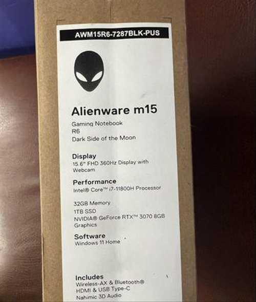 Игровой ноутбук Dell Alienware m15 R6