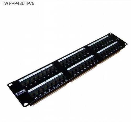 Патч-панель lanmaster 48-ports UTP RJ-45 2U, TWT-P