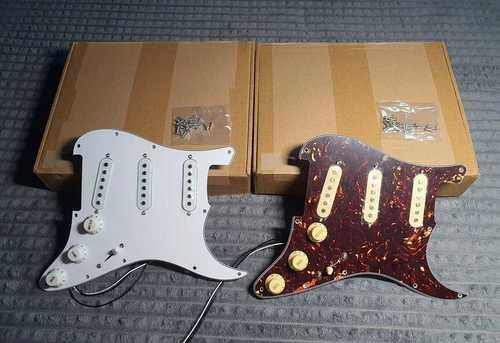 Пикгард SSS в сборе на Fender Stratocaster