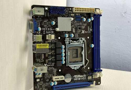 Материнская плата asrock H61M-VG3 1155