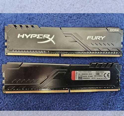 Оперативная память ddr4 Kingston HyperX fury 8 гб