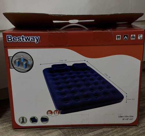 Надувной матрас bestway 2.03m x 1.52m x 22cm