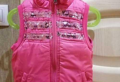 Куртка-жилетка для девочки 98-104