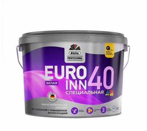 Краска Dufa Euro Inn 40 моющаяся белая база 1 9 л