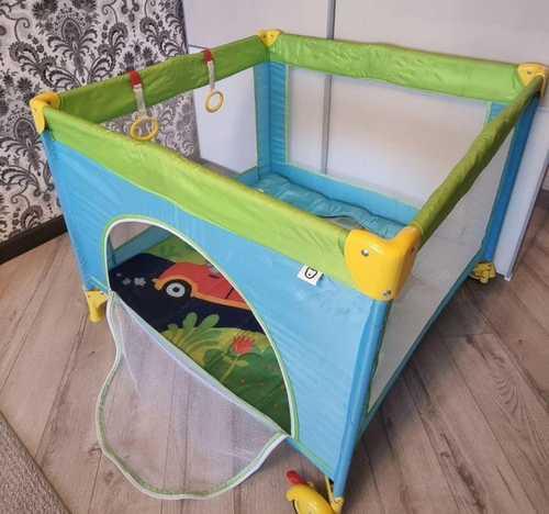 Детская кроватка манеж складная babyton