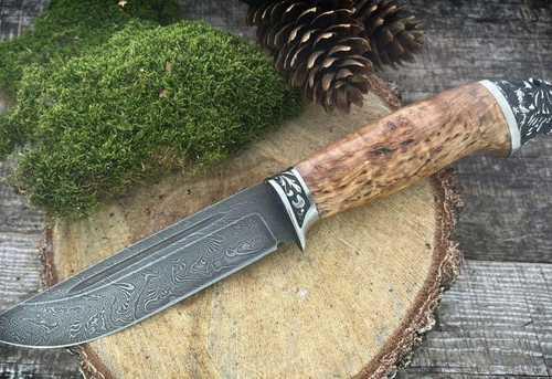 Универсальный нож из дамасской стали