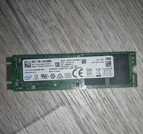 Ssd m2 256gb intel