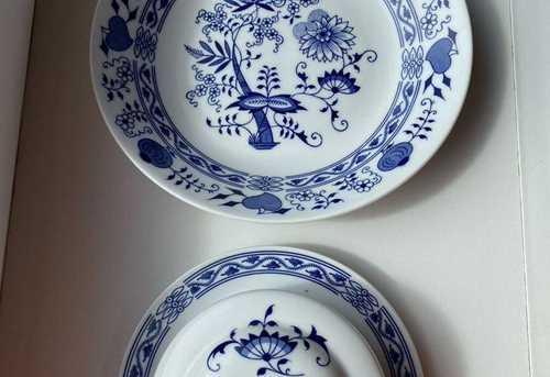 Набор посуды Синий лук Чехословакия bohemia