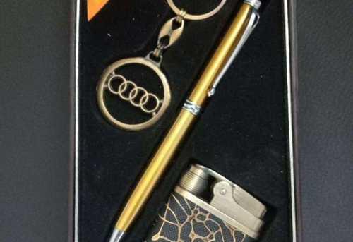 Подарочный набор для мужчин зажигалка,ручка,брелок