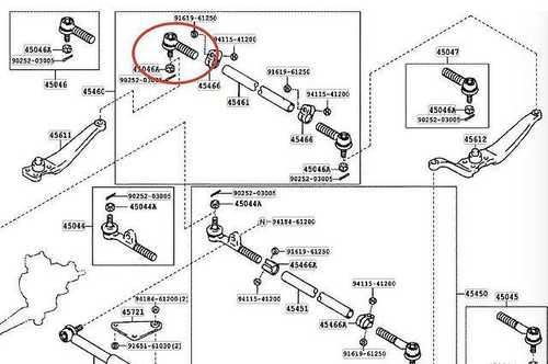 Наконечник рулев. тяги прав. верхний Land Cruiser