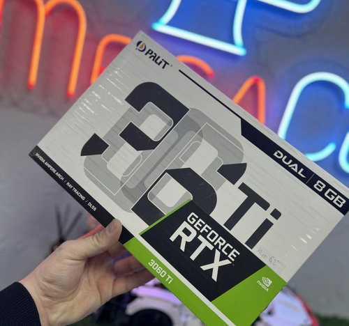 Видеокарта Palit RTX 3060ti dual 8gb