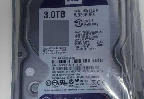 Новые гарантия 3Тб жесткие диски Hdd Wd Purple 3tb