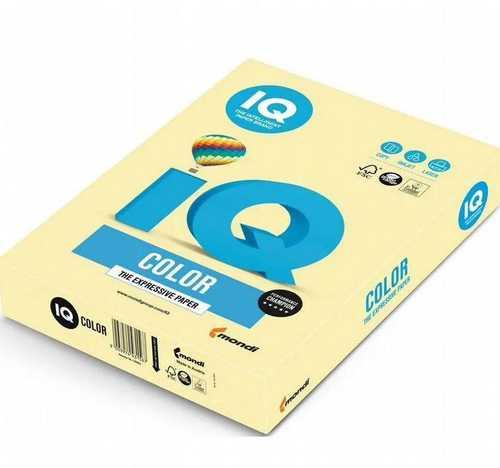Бумага IQ А4,80г/м2,500л,Светло-желтый,Mondi,YE23