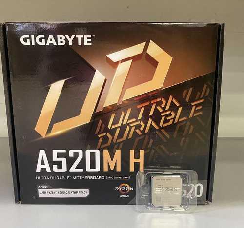 Комплект ryzen 5 5500+ gigabyte A520M H