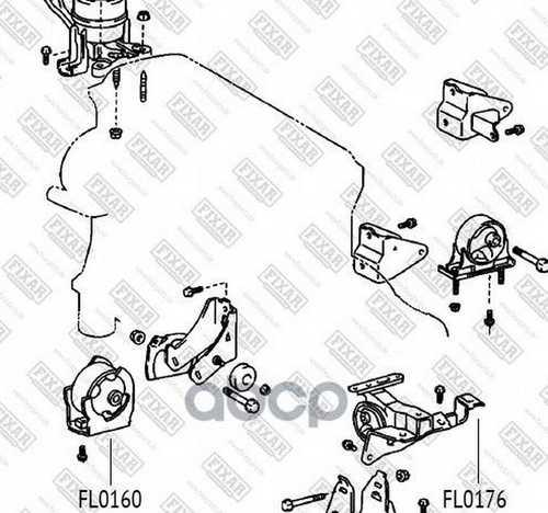 Опора двигателя toyota RAV4 -05 FL0160 fixar