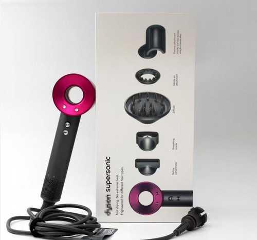 Dyson HD08 фен   5 насадок (фукси)