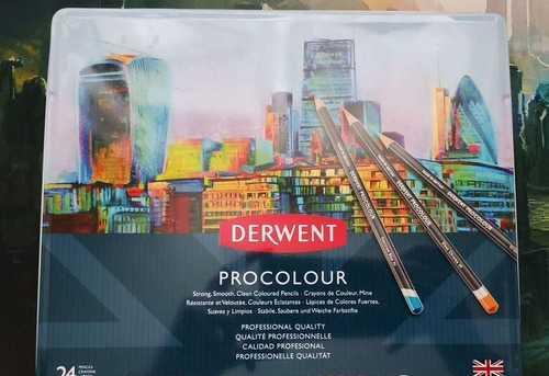 Derwent procolour 24 цветные карандаши