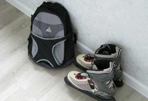 Роликовые коньки K2 Moto 90 + рюкзак