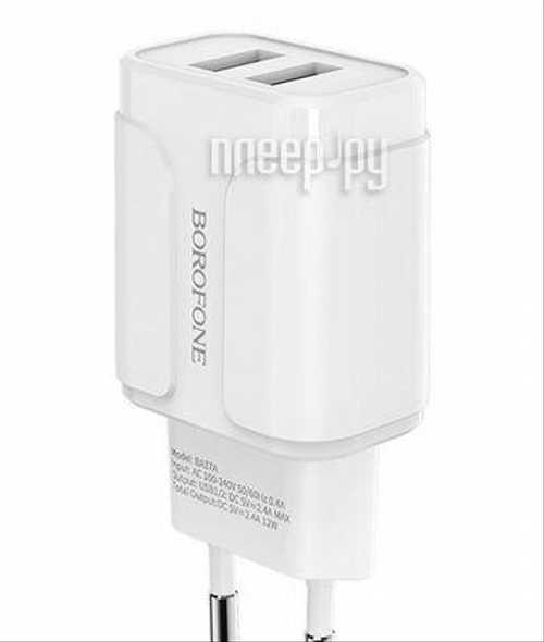Borofone BA37A Speedy 2xUSB 2.4А White 0L-00045123